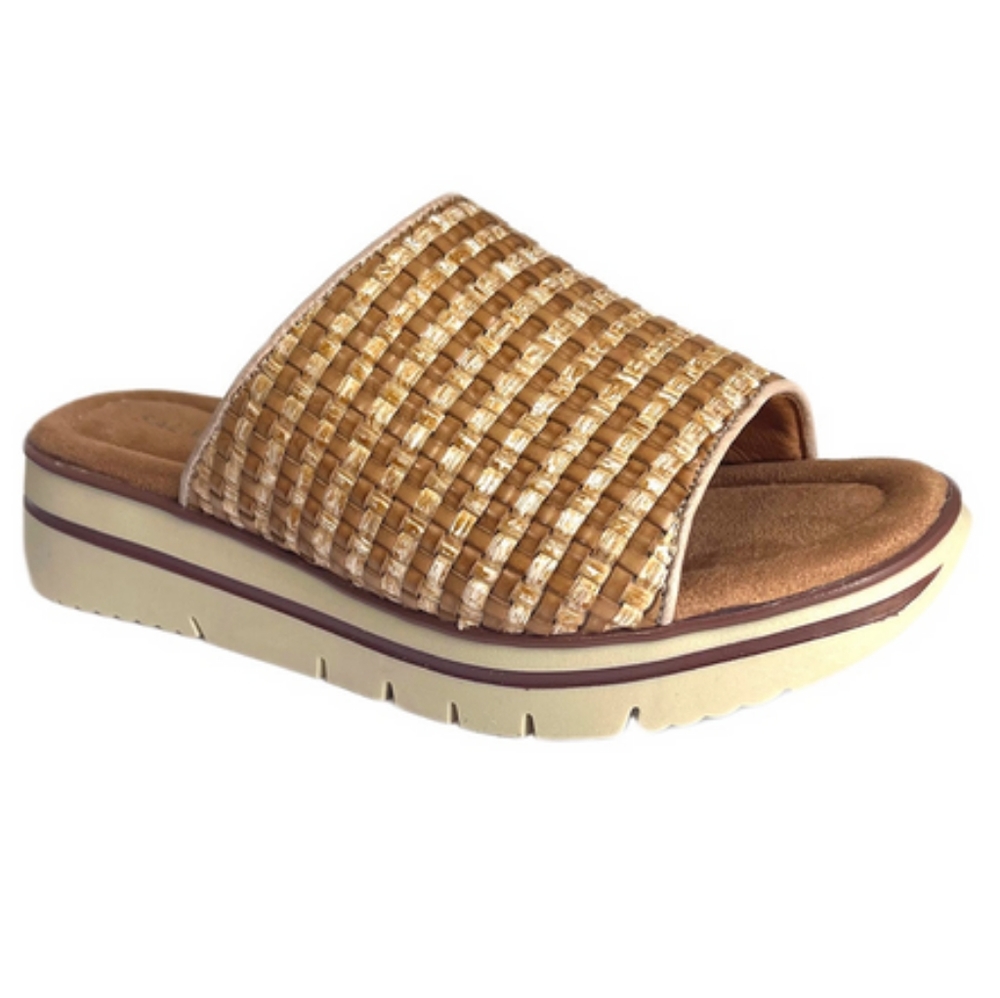 Salvia 'Annica' Women's Woven Raffia Platform Sandals - Gem